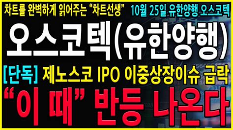 오스코텍 유한양행 주가 전망 긴급상황세력이탈 개미털기 반드시 이 방법으로 대응하셔야 합니다 이 때까지는