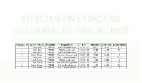 Improve Productivity With Efficient Time Tracking Excel Template Free Download Pikbest
