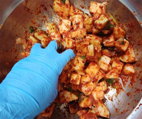 아삭하게 맛있는 콜라비깍두기 담그기 콜라비 손질