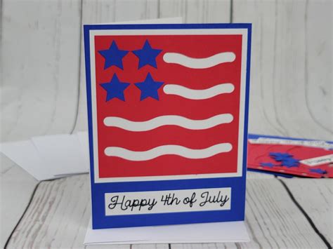 Patriotic Greeting Card Kit 4 Cards With Envelopes 4th Of July