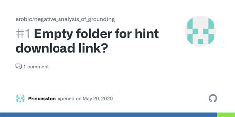 Empty Folder For Hint Download Link · Issue 1 · Erobicnegativeanalysisofgrounding · Github