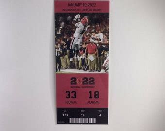Uga Alabama Ticket Etsy