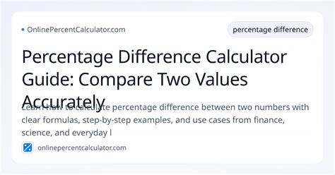 Percentage Points Calculator 2025 Find Differences Accurately