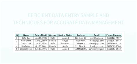 Free Data Entry Templates For Google Sheets And Microsoft Excel Slidesdocs