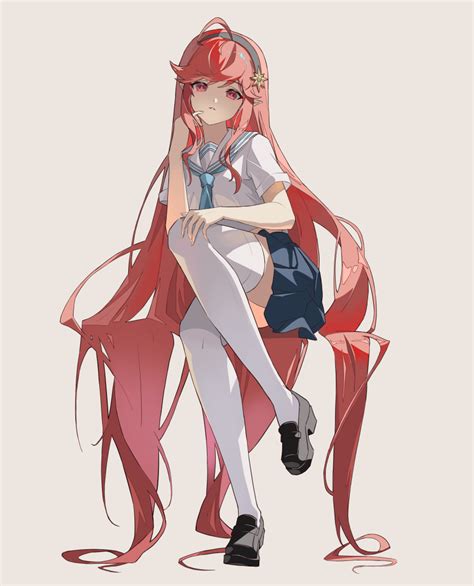 Safebooru 1girl Absurdly Long Hair Absurdres Ahoge Alternate Costume