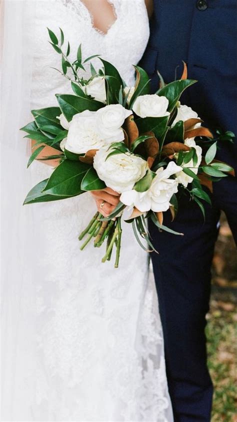 Magnolia Leaves Wedding Bouquets