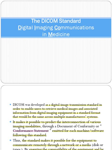 lect 4 dicom pdf medical imaging string computer science
