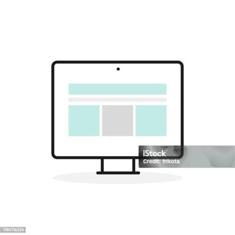 반응형 웹 디자인 데스크톱 컴퓨터 아이콘입니다 웹 개발 사용자 환경 벡터 일러스트레이션 플랫 디자인 0명에 대한 스톡 벡터 아트 및 기타 이미지 Istock