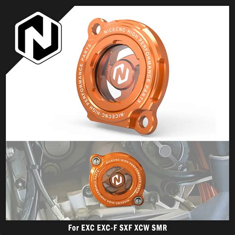 Nicecnc Ktm Exc 520 Excf Sxf 250用 透明エンジンオイルフィルターキャップ Excf Sx Xc Xcfw