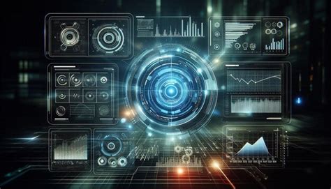 Futuristic Data Visualization Interface Design Premium Ai Generated Image