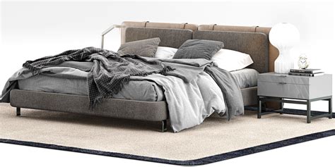 3d Minotti Tatlin Soft Bed Turbosquid 1593606