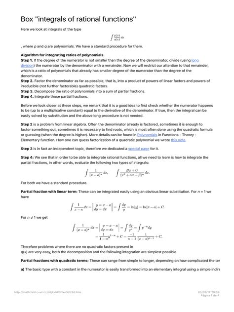 Math Tutor Integral Methods Survey Integration Methods 1 Pdf Factorization Polynomial