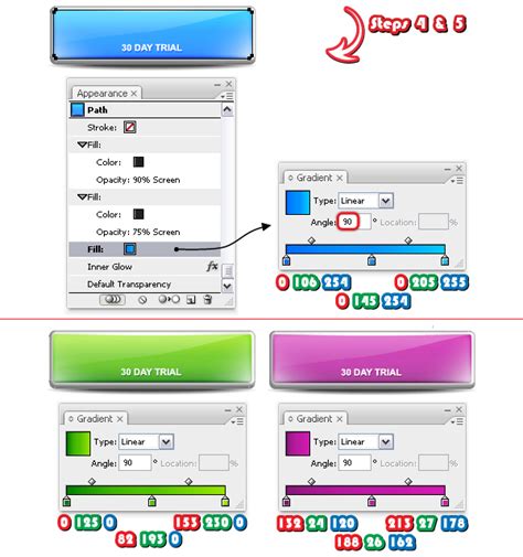 Quick Tip Create Bright Web Buttons Using The 3d Options In