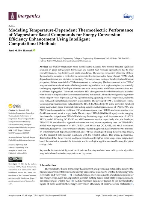 Pdf Modeling Temperature Dependent Thermoelectric Performance Of