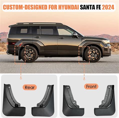 Mud Flaps For Hyundai Santa Fe 2024 No Drilling Philippines Ubuy