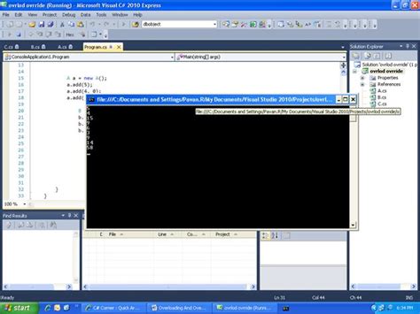 Overloading And OverRiding In C