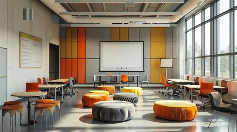 Premium Photo Modern Classroom Layout For Flexible Seating Arrangement