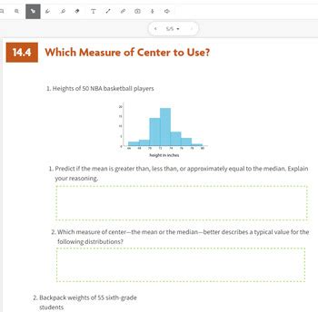 Classkick U8 L14 Comparing Mean And Median Grade 6 Open Up Resources
