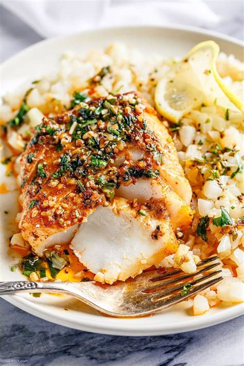 Lemon Garlic Butter Baked Cod Fillets Cod Fish Recipes Fish Recipes