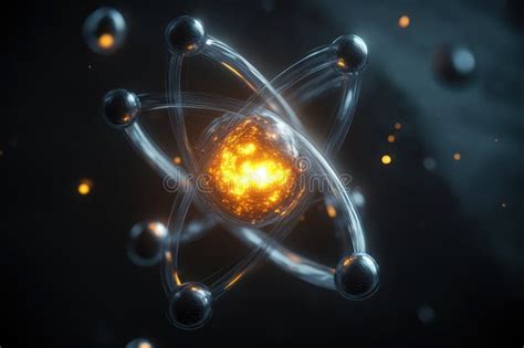Atomic Structure Visualizes Energy And Interactions In A Futuristic