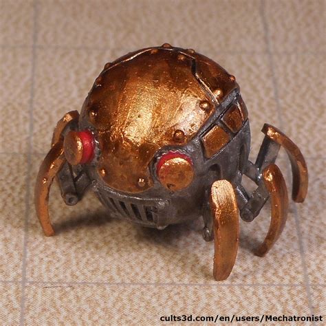 🕷️ Spider Ball Clockwork Robot Miniature Artificer Construct For Tabletop Games・ Stl File For ・cults