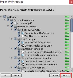 Install Neuron Mocap Live For Unity PERCEPTION NEURON