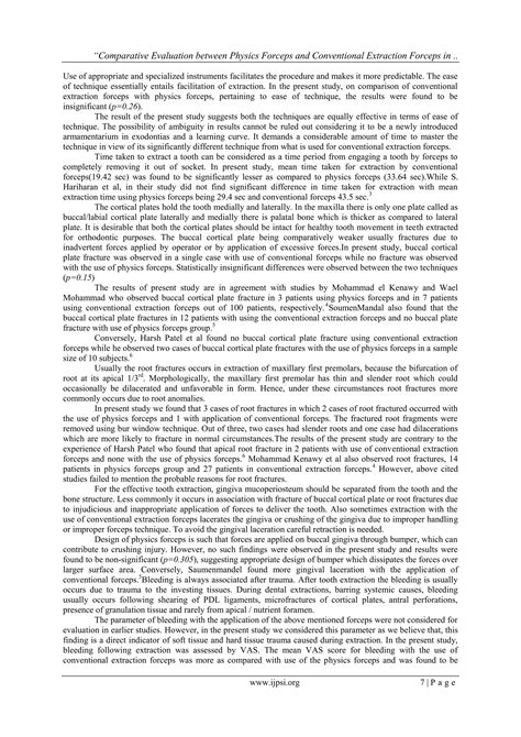 “comparative Evaluation Between Physics Forceps And Conventional Extraction Forceps In