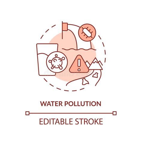 Water Pollution Terracotta Concept Icon Stock Vector Illustration Of Consumption Supply