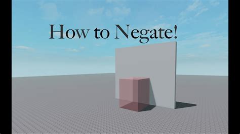 How To Negate In Roblox Studio YouTube