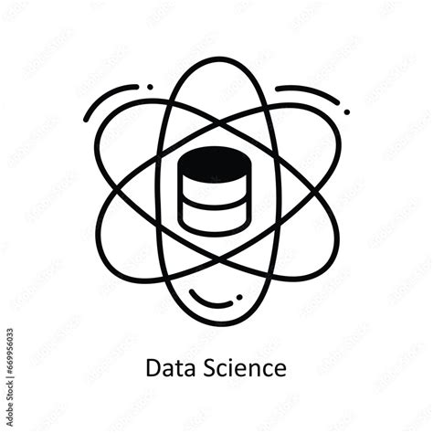 Data Science Doodle Icon Design Illustration Networking Symbol On White Background Eps 10 File