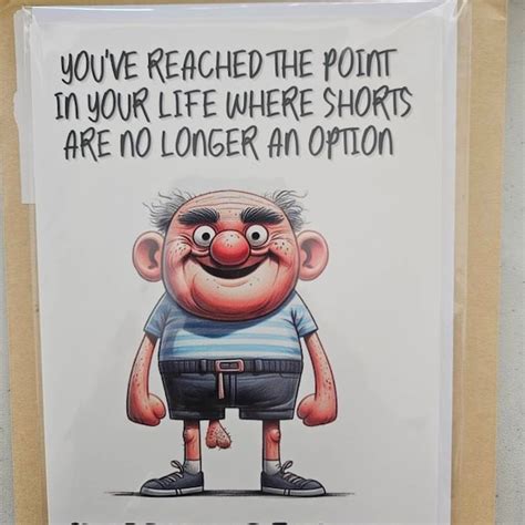 Funny Birthday Card Adult Humour For Him Men Male Shorts Etsy Uk