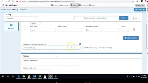 How To Create Source Citations In Noodletools Youtube