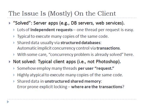 Server Concurrency Client Concurrency Sutters Mill