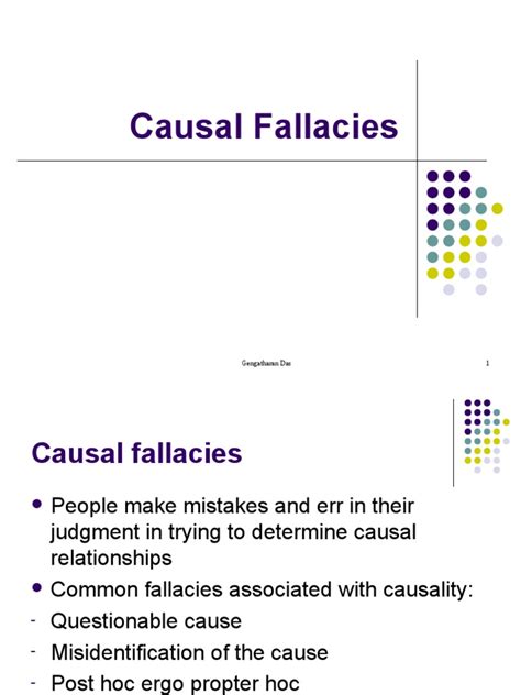 Causal Fallacies Gengatharan Das 1 Pdf