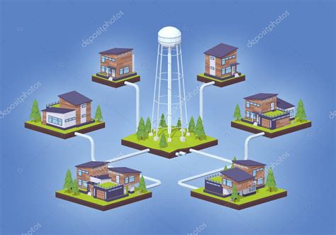 Water Supply Infographics Stock Vector Image By ©andrew Rybalko 98636366