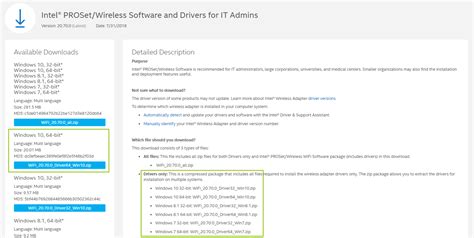 Finding The Wi Fi Driver Only Package For Intel® Wireless Adapter