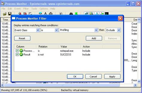 Process Monitor From Microsoft Sysinternals Suite Alex Wilde S Tech Blog