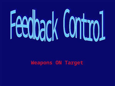 Ppt Weapons On Target Learning Objectives Know The Definitions Of
