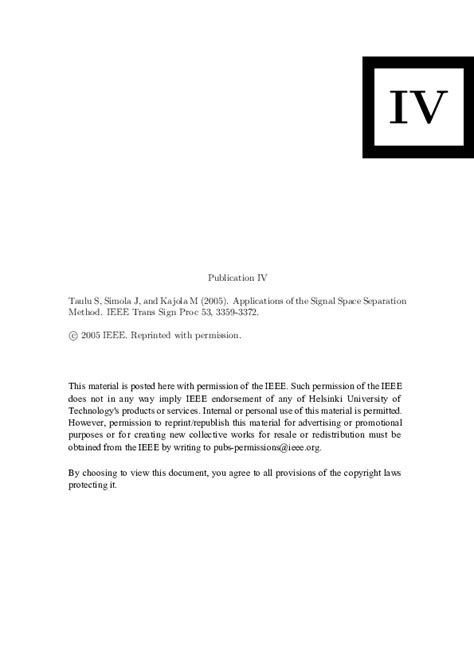 Pdf Applications Of The Signal Space Separation Method
