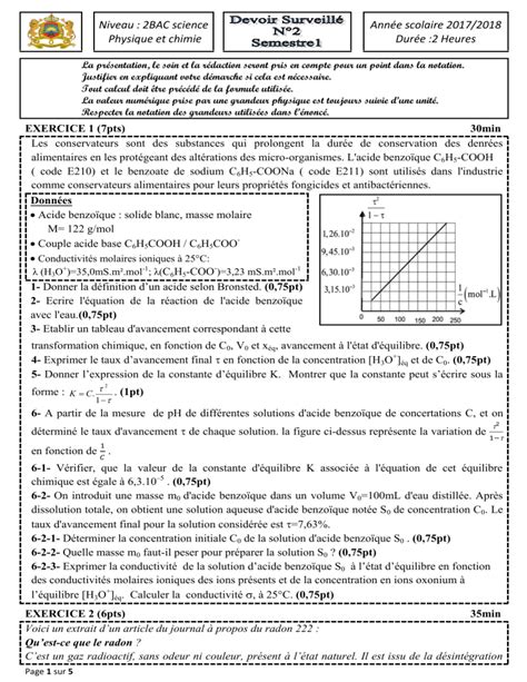 Cc 2 2 S1 Pc 2bac Adrarphysicfr