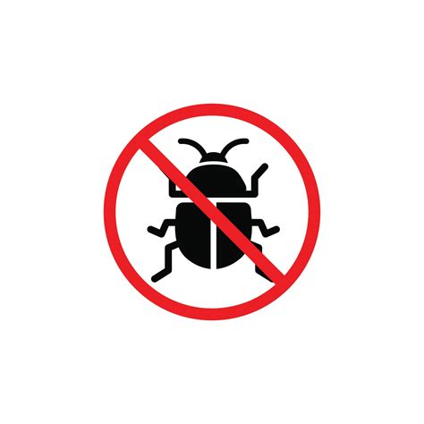 No Bug Symbol No Insect Symbol Vector 13975482 Vector Art At Vecteezy