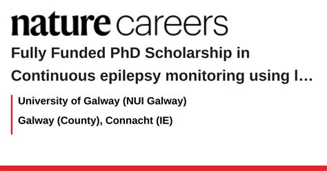 Fully Funded Phd Scholarship In Continuous Epilepsy Monitoring Using