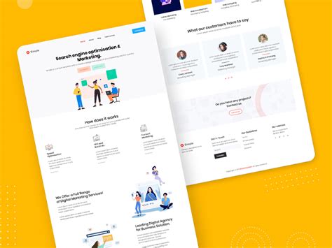 single page html template on behance