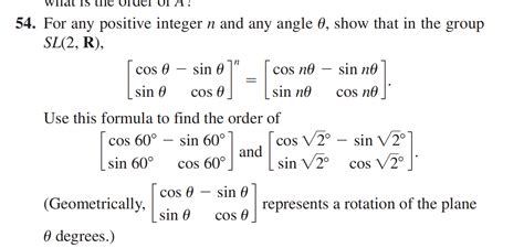 Solved For any positive integer n and any angle θ show Chegg