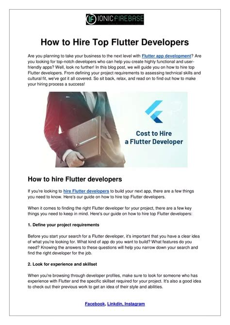 Ppt How To Hire Top Flutter Developers Powerpoint Presentation Free Download Id 12092496