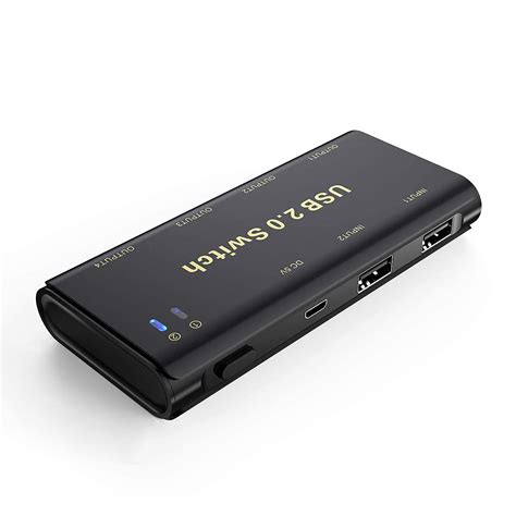 Usb Switch Selector Ablewe Kvm Switcher 4 Port Usb 2 0 Peripheral Sharing Switch For Mouse