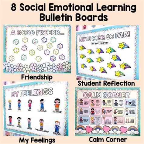 Social Emotional Learning Bulletin Board Bundle Year Long Sel Displays
