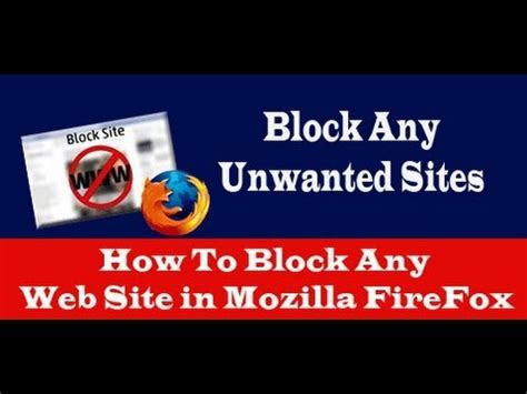 How To Block Any Web Site In Mozilla FireFox ViDHiPPO COM YouTube