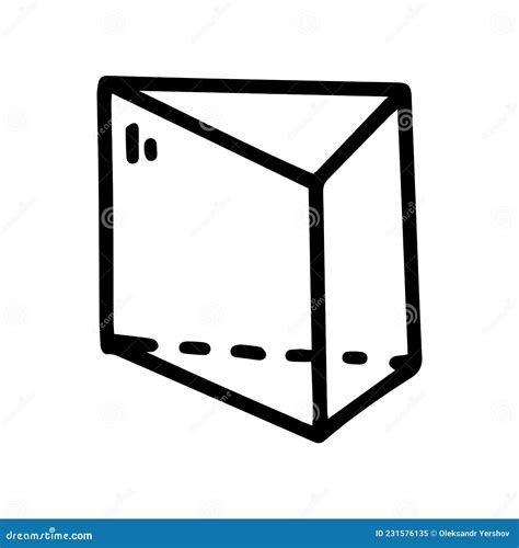 Outline Wedge Tool Vector Icon Isolated Black Simple Line Element Illustration From