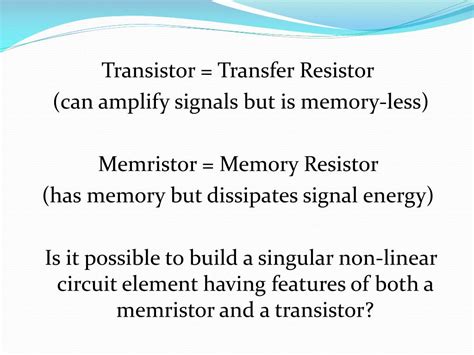 Ppt Memristive Systems Analysis Of 3 Terminal Devices Powerpoint
